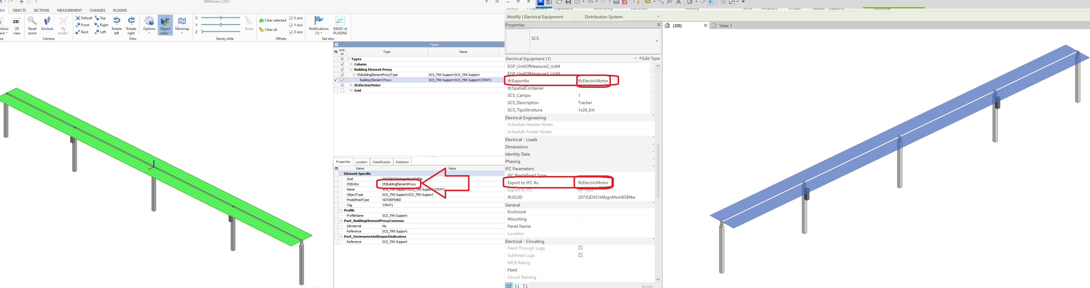 Tracker exported to IFC as IfcTransformer instead of IfcElectricMotor ...