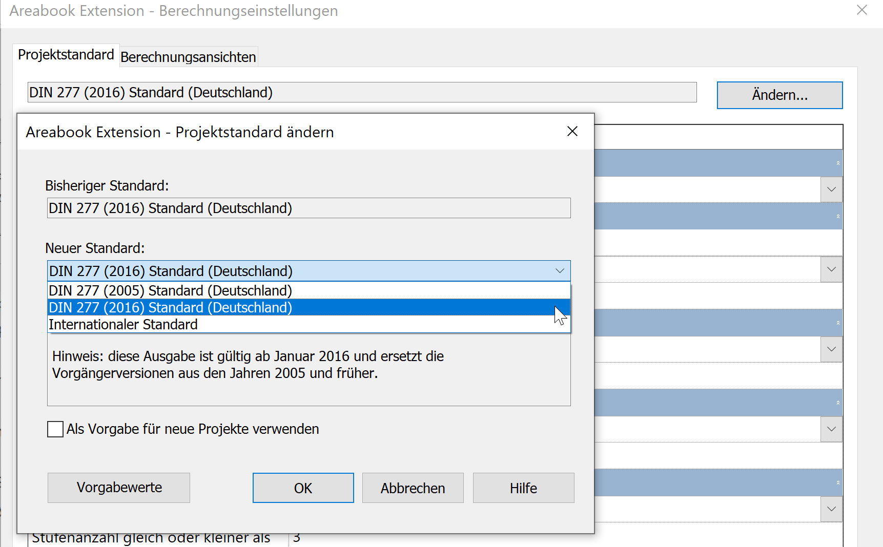 Adding customized or country specific standards to Roombook Add-in in Revit