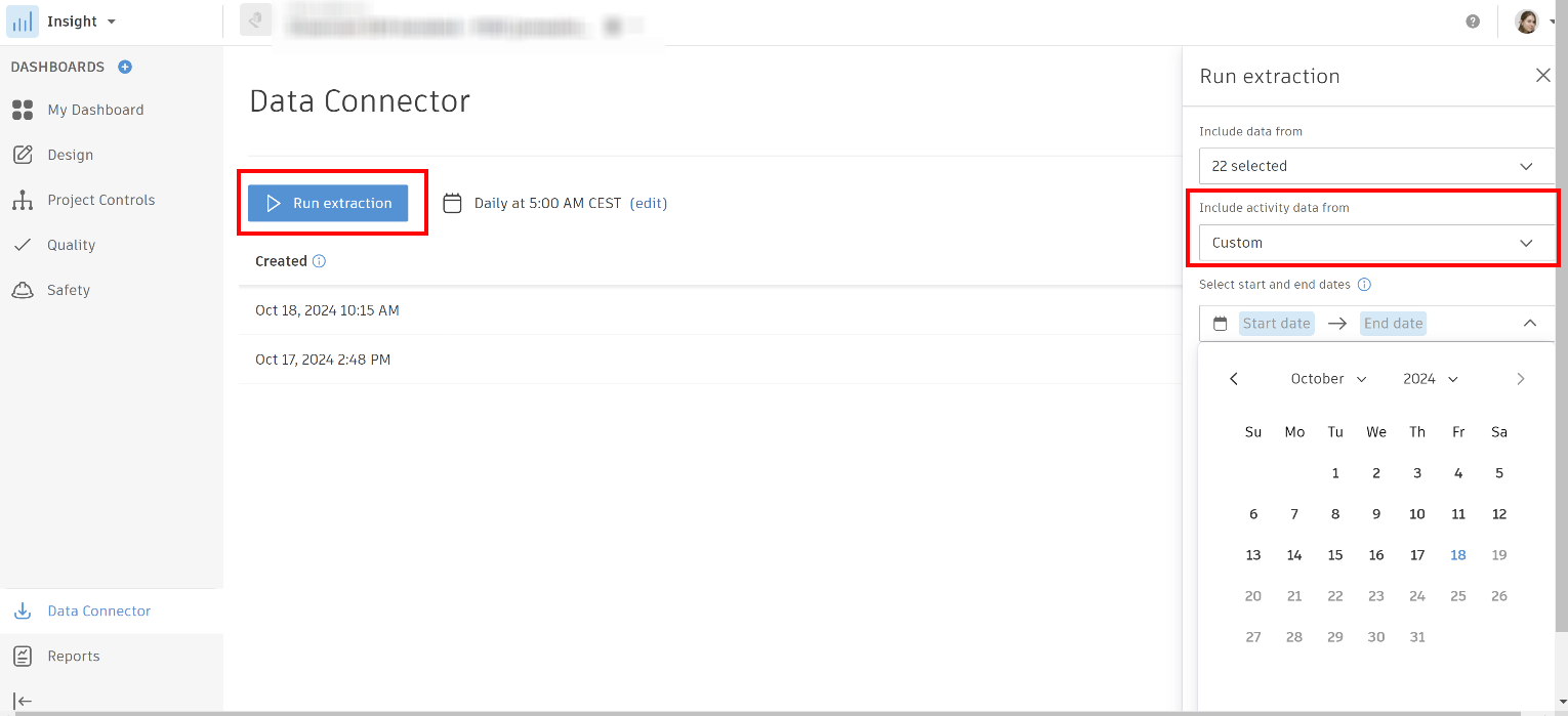 How to generate a report of all Assets that changed in a day in ACC?