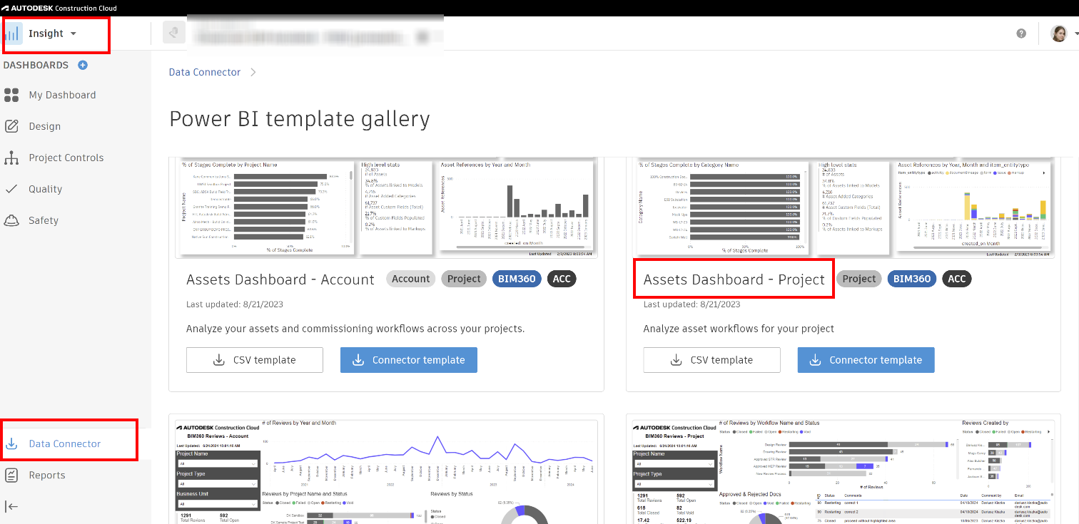 How to generate a report of all Assets that changed in a day in ACC?