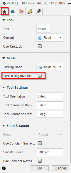How to turn the part with negative direction in the Fusion.