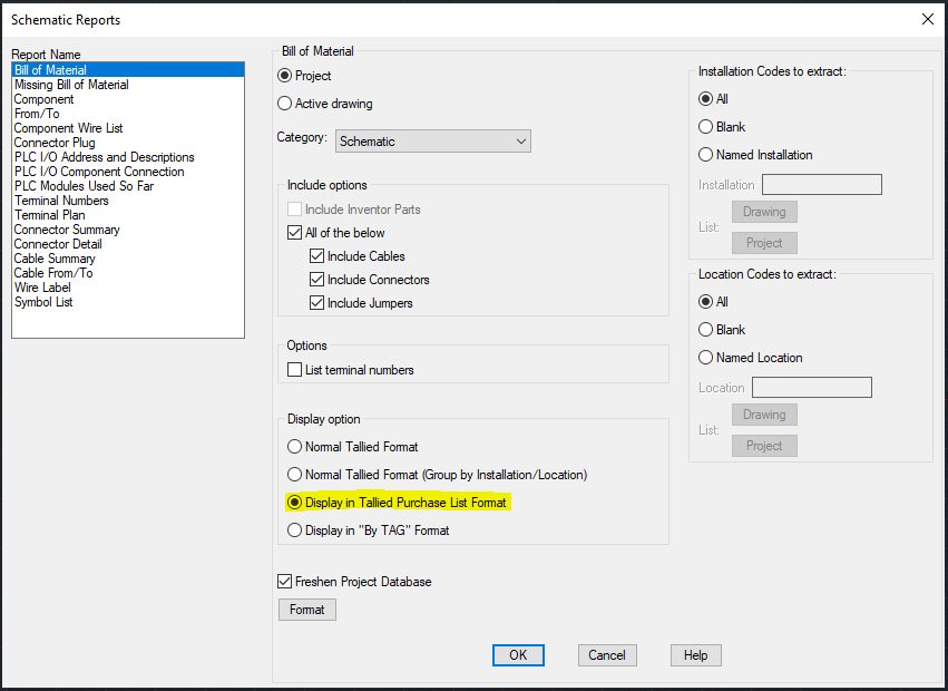 Item numbers are not displaying in numerical order in AutoCAD Electrical