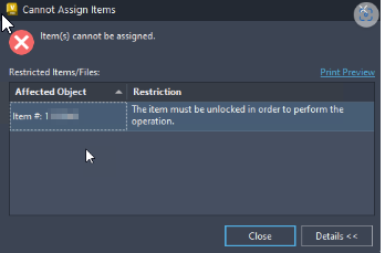 "Error 0 – Operation failed: System error. Please contact your system administrator." on assign ...