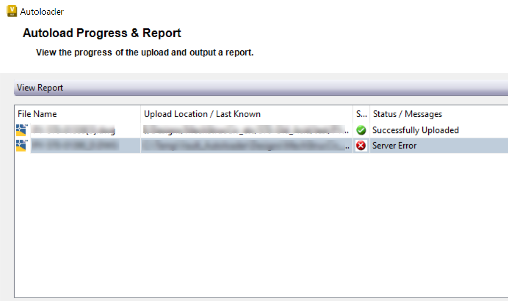 "Server Error" when trying to upload more than one file to Vault through Vault Autoloader