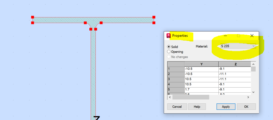 How to change the material applied to a section in Section builder in ...