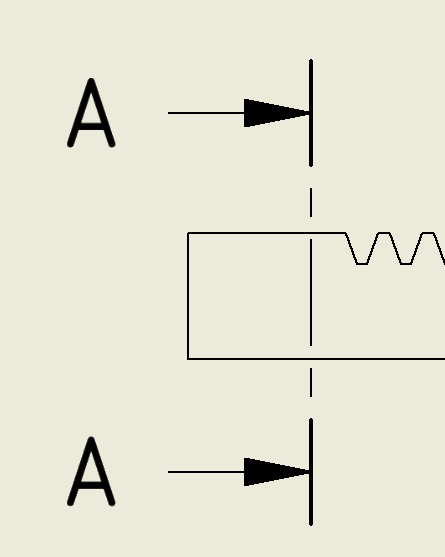 Move the section view definition arrows on an Inventor drawing