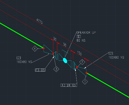 Reducer connected to flange is not dimensioned on "Both ends" in ...