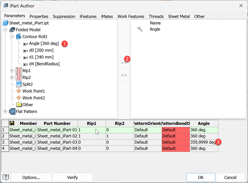 Cannot create member of a sheet metal iPart in Inventor