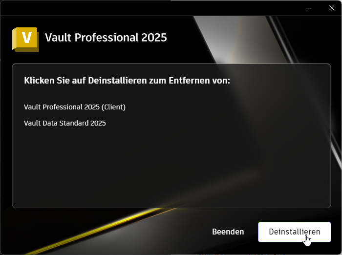Uninstalling and reinstalling the Vault Client