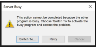 "Server busy" message appears while generating calculation notes in ...