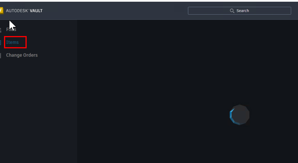 Vault Thin Client slow in Items panel and shows blue spinning circle