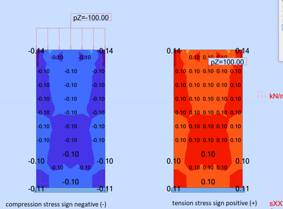 What is a sign convention for tensile and compression stresses for shell elements in Robot ...