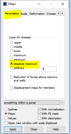 Sxx stress map shows positive values even in tension zones for shells ...