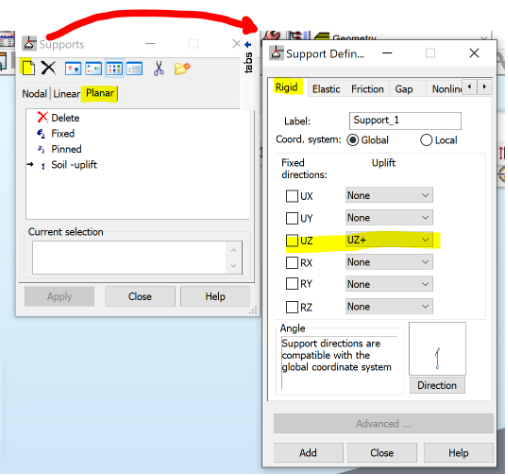 Is it possible to simulate nonlinear soil reaction with uplift for slab ...