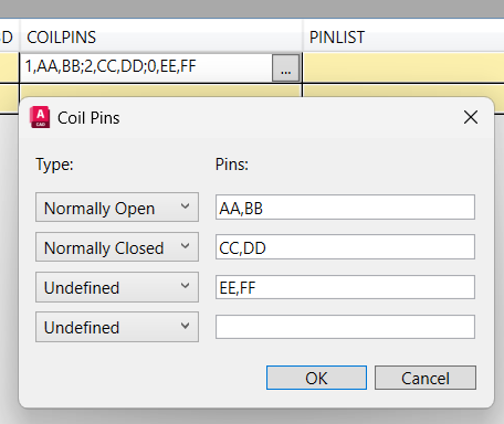 Custom COILPINS data not pulled from the catalog to components in ...