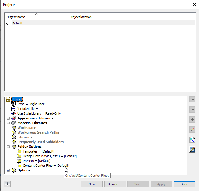 Copy Custom Content Center libraries from one PC to another for Inventor