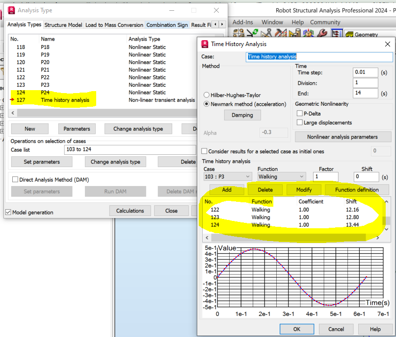 Time history analysis non convergence for nonlinear model in Robot ...