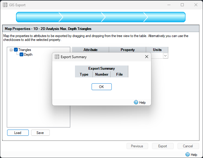 1D-2D Analysis Max Depth results are not exported in InfoDrainage