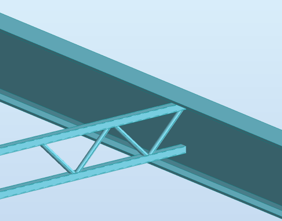 How to simulate connection of upper and lower truss chord with beam ...