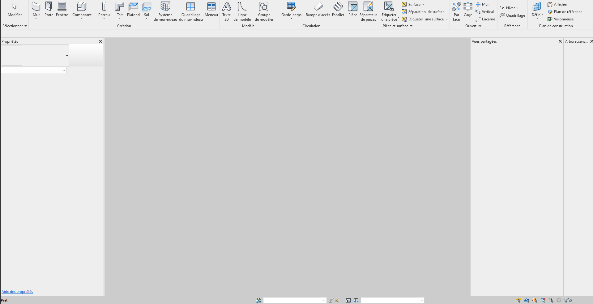 Revit Home screen is gray and empty after launching Revit