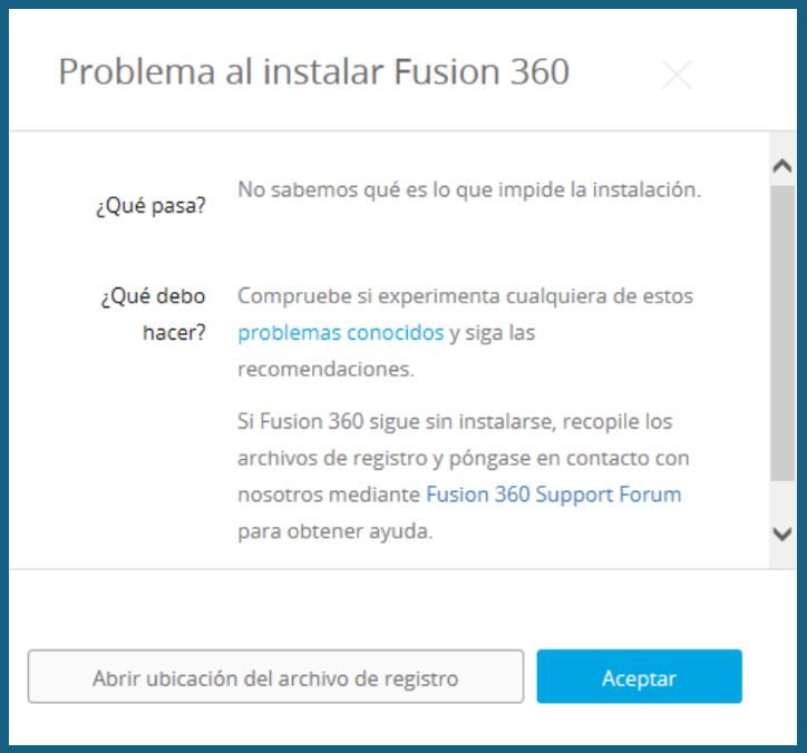 Problem installing Fusion. Open location of the registry file