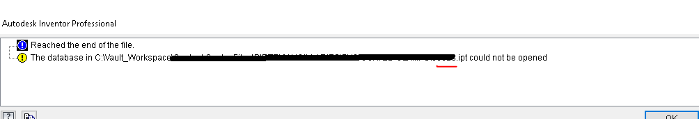 "severity: SEVERITY_ERROR, facility: ($FFFFFFFF)" is observed when opening Inventor document