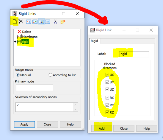 How to connect two beams lying one over another to grant obtain the same displacements in Robot ...