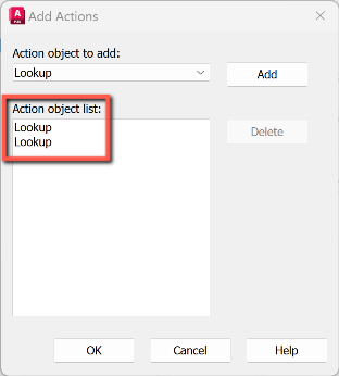 How to set up a "Double Lookup Set" parameter set in AutoCAD products