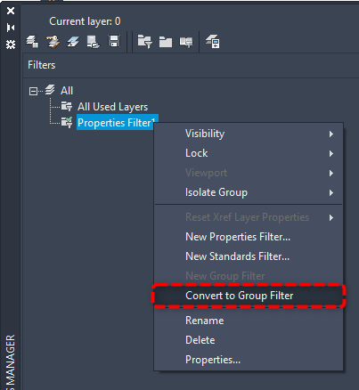 Cannot drag to add layers to a Layer Group Filter in AutoCAD Products