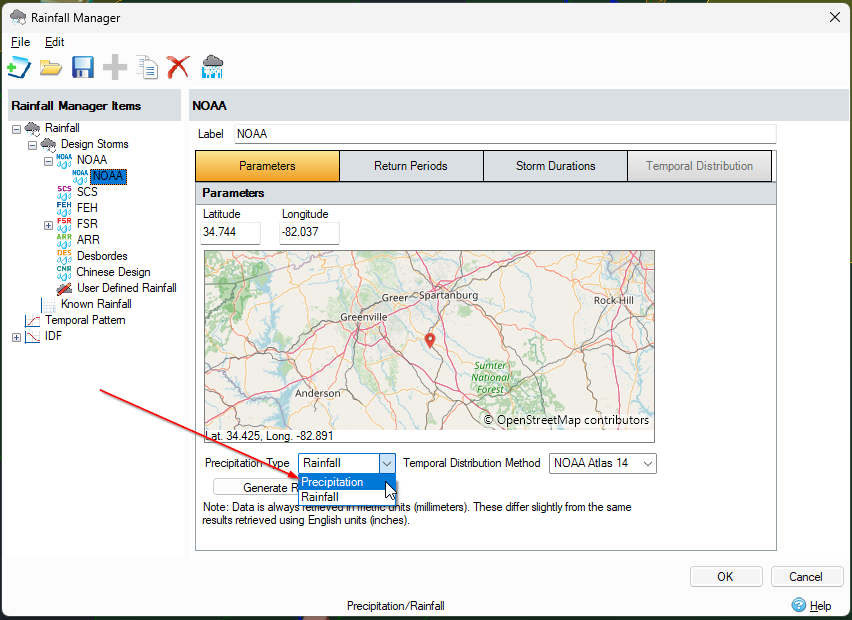 "Selected location is not within a project area" when importing NOAA ...