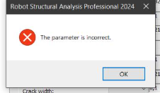 "The parameter is incorrect" appears while opening Robot Structural Analysis