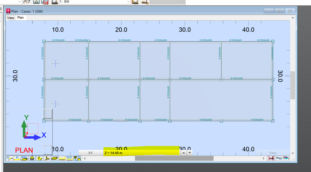 Columns not visible in planar view for model in Robot Structural Analysis
