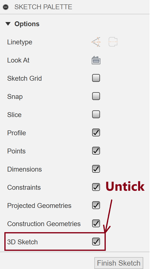 Origin/plane appears when creating a sketch in Fusion