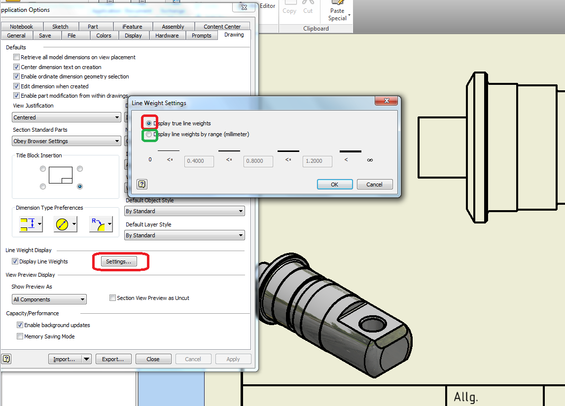 After exporting Inventor drawing to PDF the line thickness displays wrongly