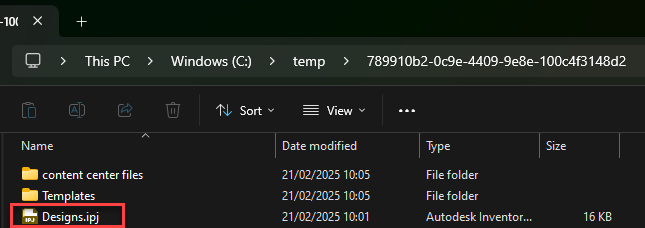 每当从 Vault 中以 Inventor Read-Only Mode 打开文件时，都会创建一个临时项目文件