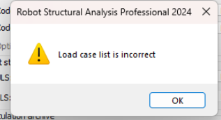 "Load case list is incorrect" appears while steel design of model with moving loads defined in ...