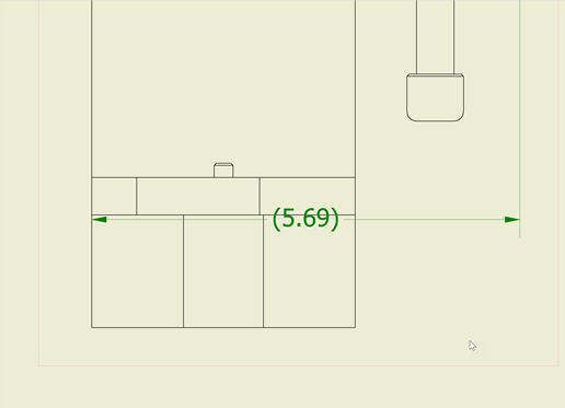 Option to display dimension text above geometry in an Inventor drawing