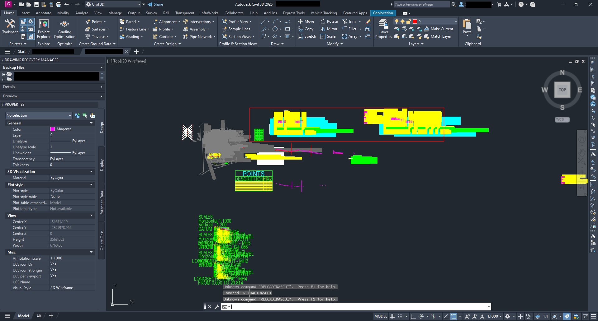 Civil 3D drawings appear overscaled and cause crashes after opening ...