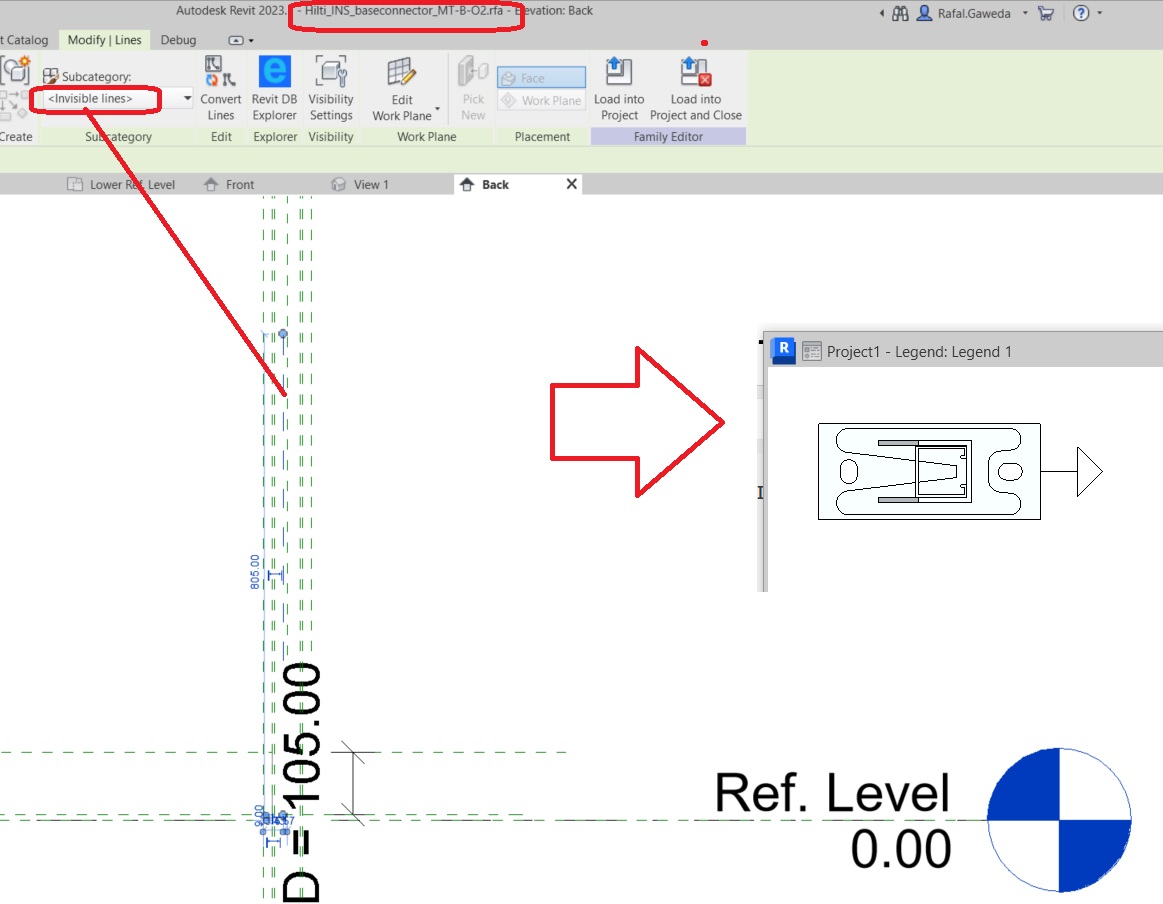 Plan Legend view doesn't show all family details in Revit