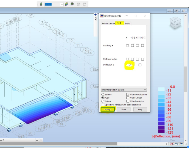 How to calculate long term slab deflection while required reinforcement calculation in Robot ...