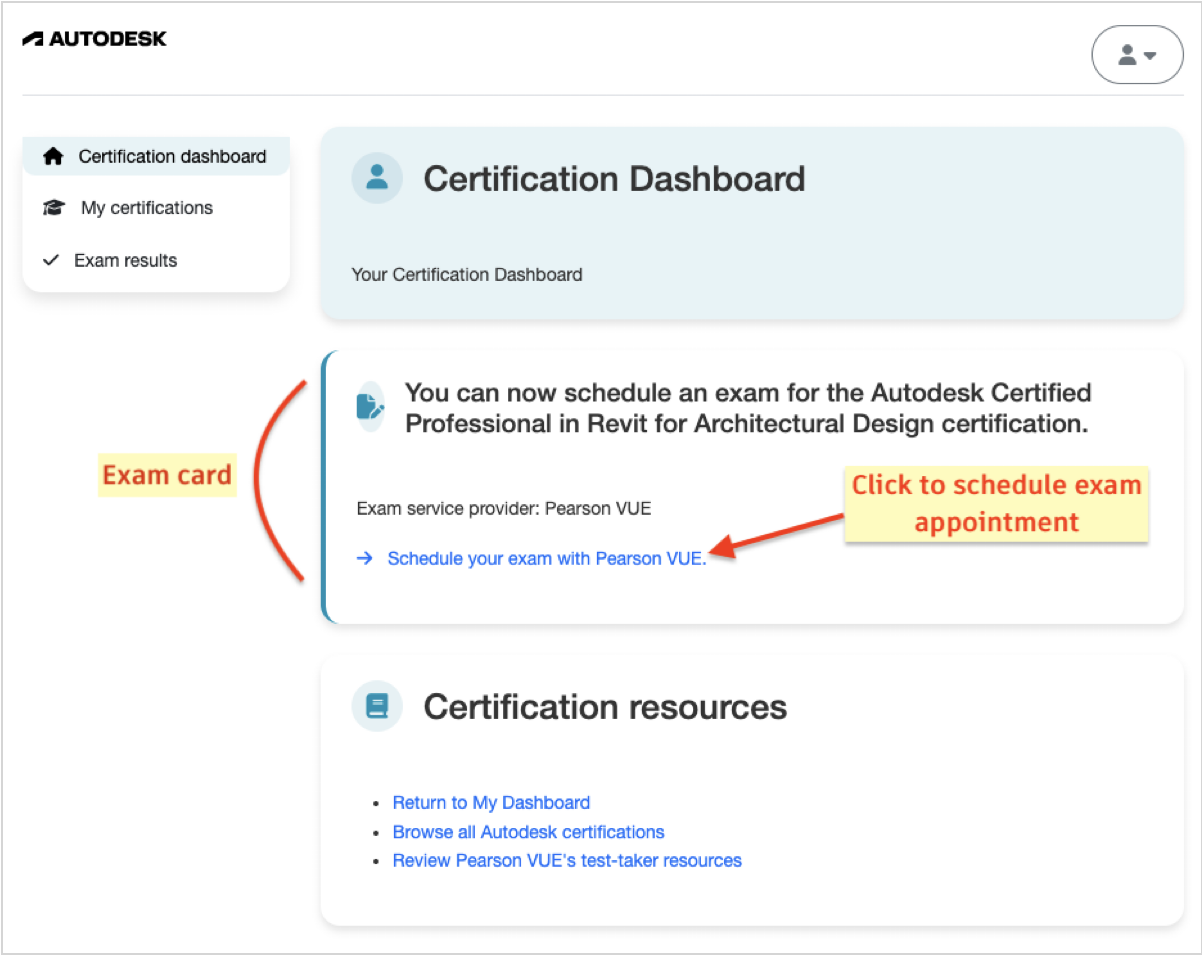 How to schedule an Autodesk product certification exam