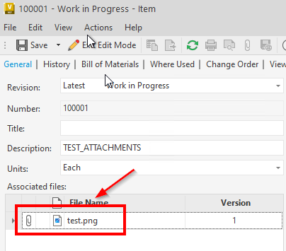 No Item is shown in Item tab in Vault Thin Client when file is attached to Item
