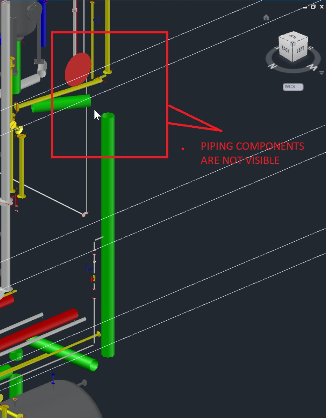 Some components are not shown anymore in AutoCAD Plant 3D