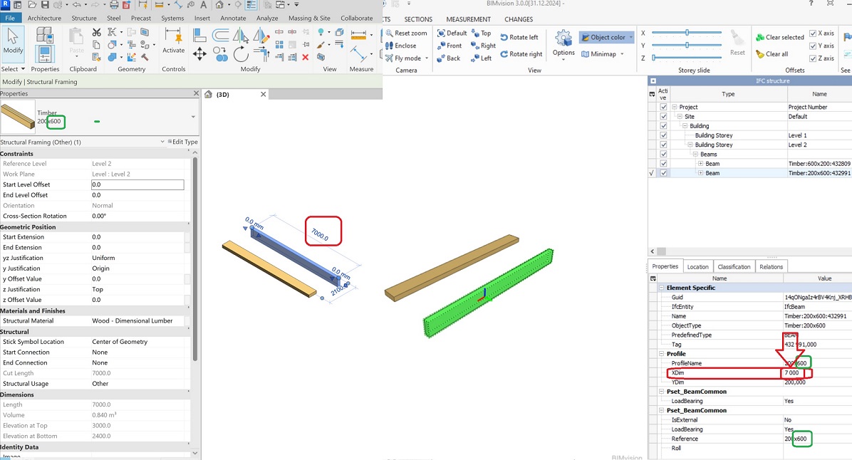 从 Revit 导出 IFC 时 XDim 值不正确