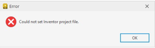 "Could not set Inventor project file" when generating DWF by Job Processor or Updating View in Vault