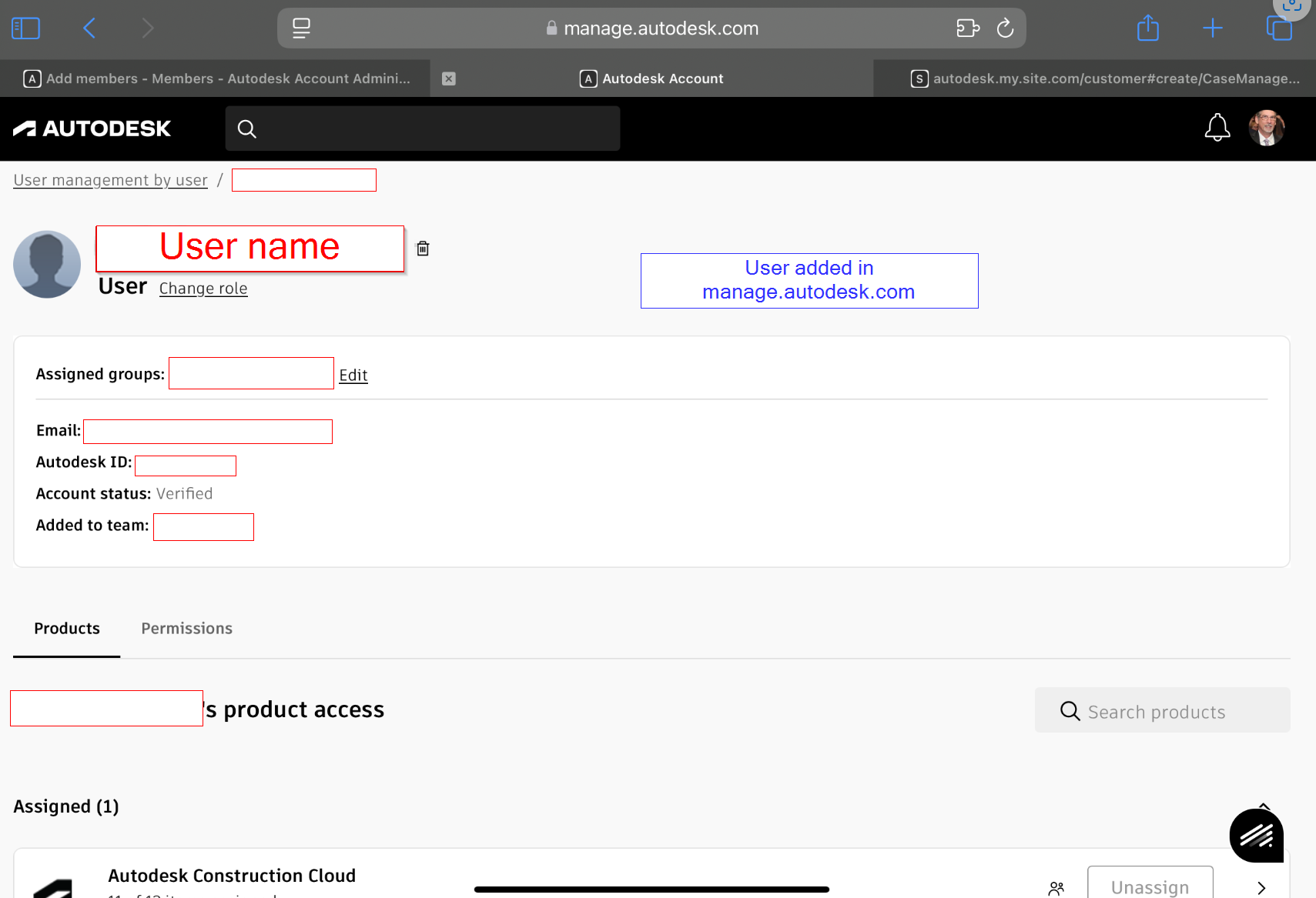 Email Does Not Automatically Populate in Autodesk Construction Cloud (ACC) Account Admin When ...