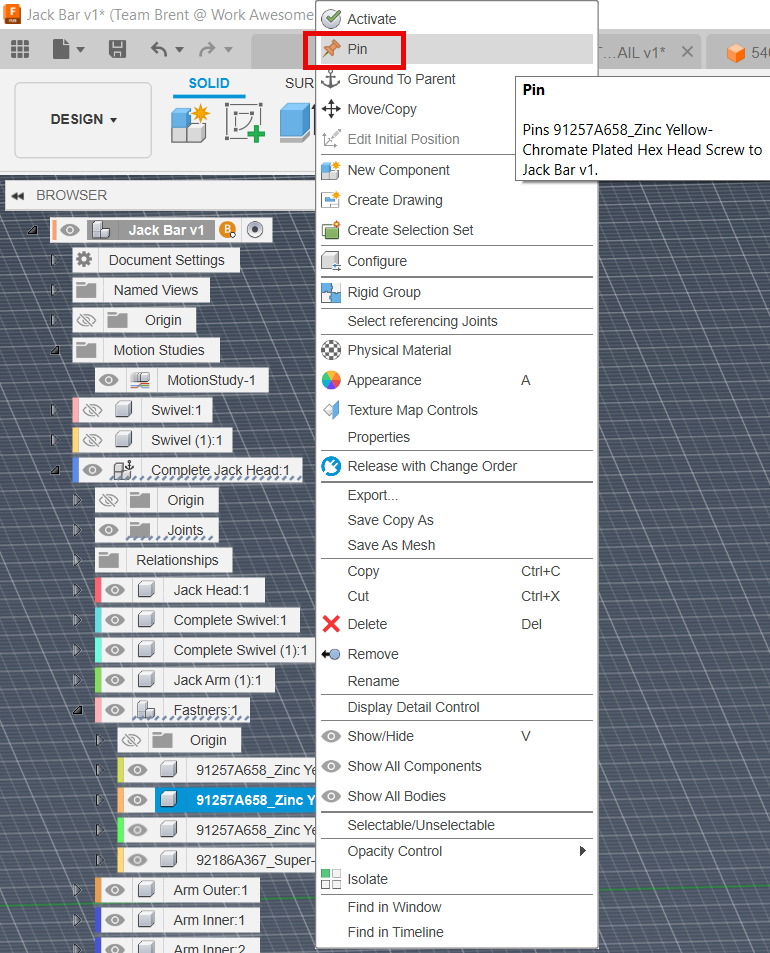 Motion Study causes parts to move outside of joint relationships in Autodesk Fusion