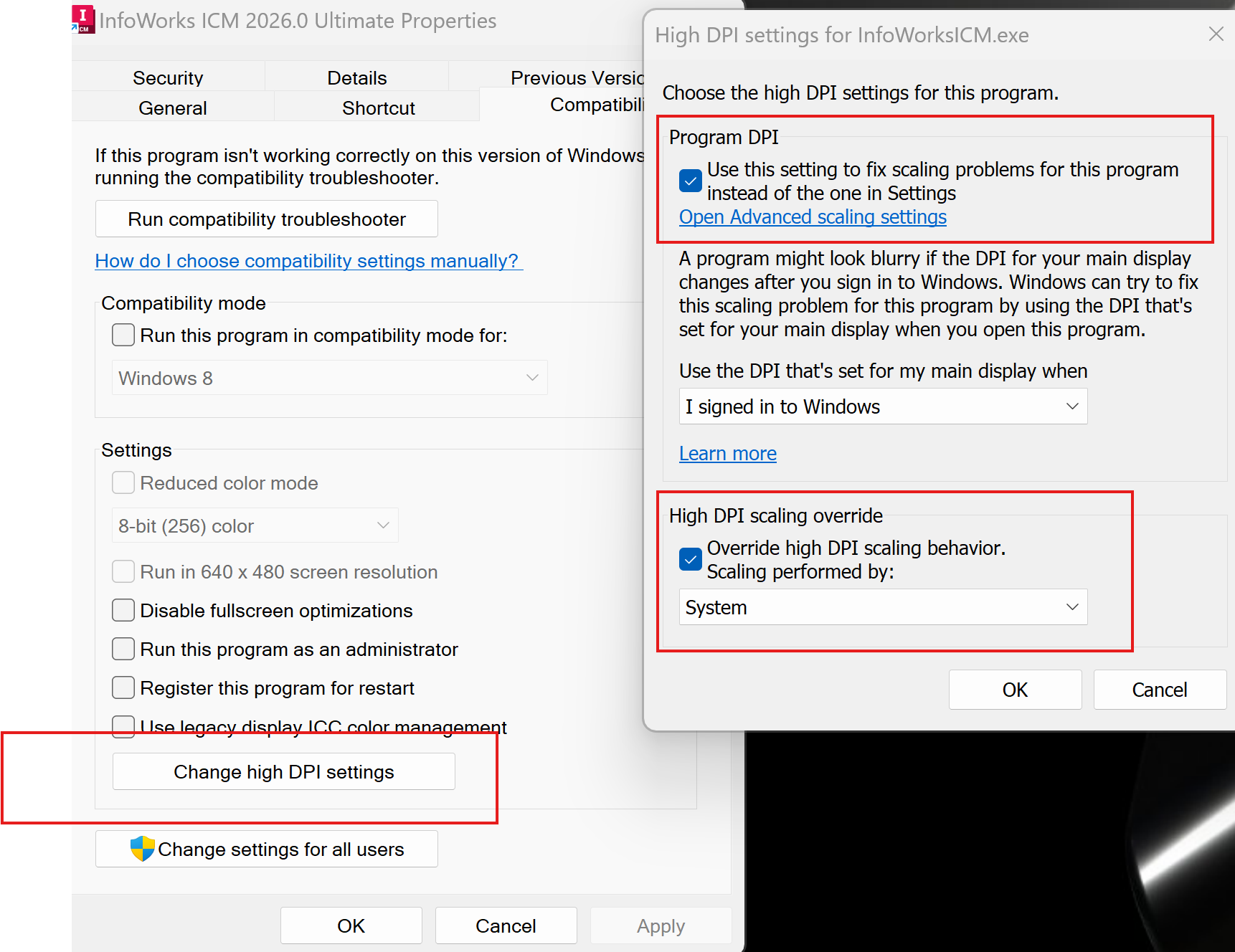 InfoWorks WS Pro, InfoWorks ICM 및 InfoAsset Manager의 작은 아이콘 및 텍스트