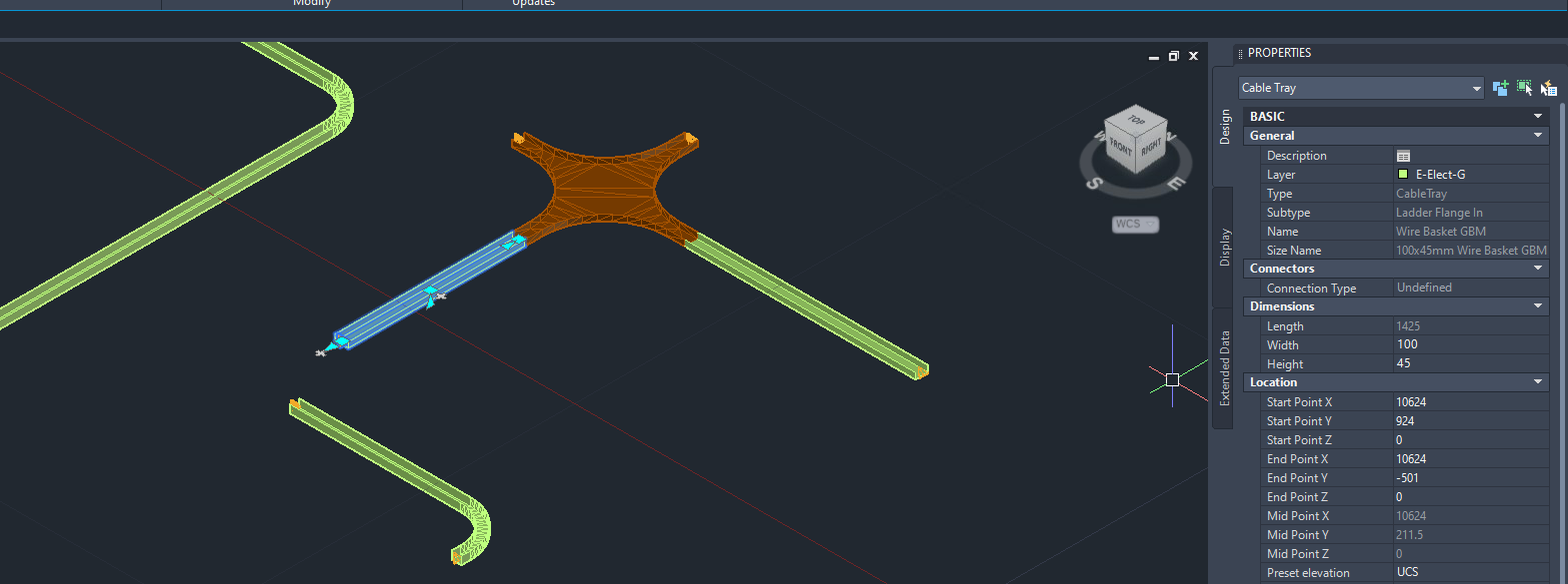 Cable tray ladders are not detailed in 3D views in AutoCAD MEP