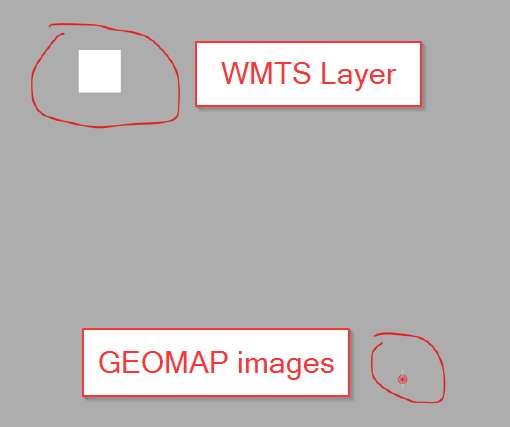 Las capas de una conexión WMTS se cargan con desfase en una ubicación ...